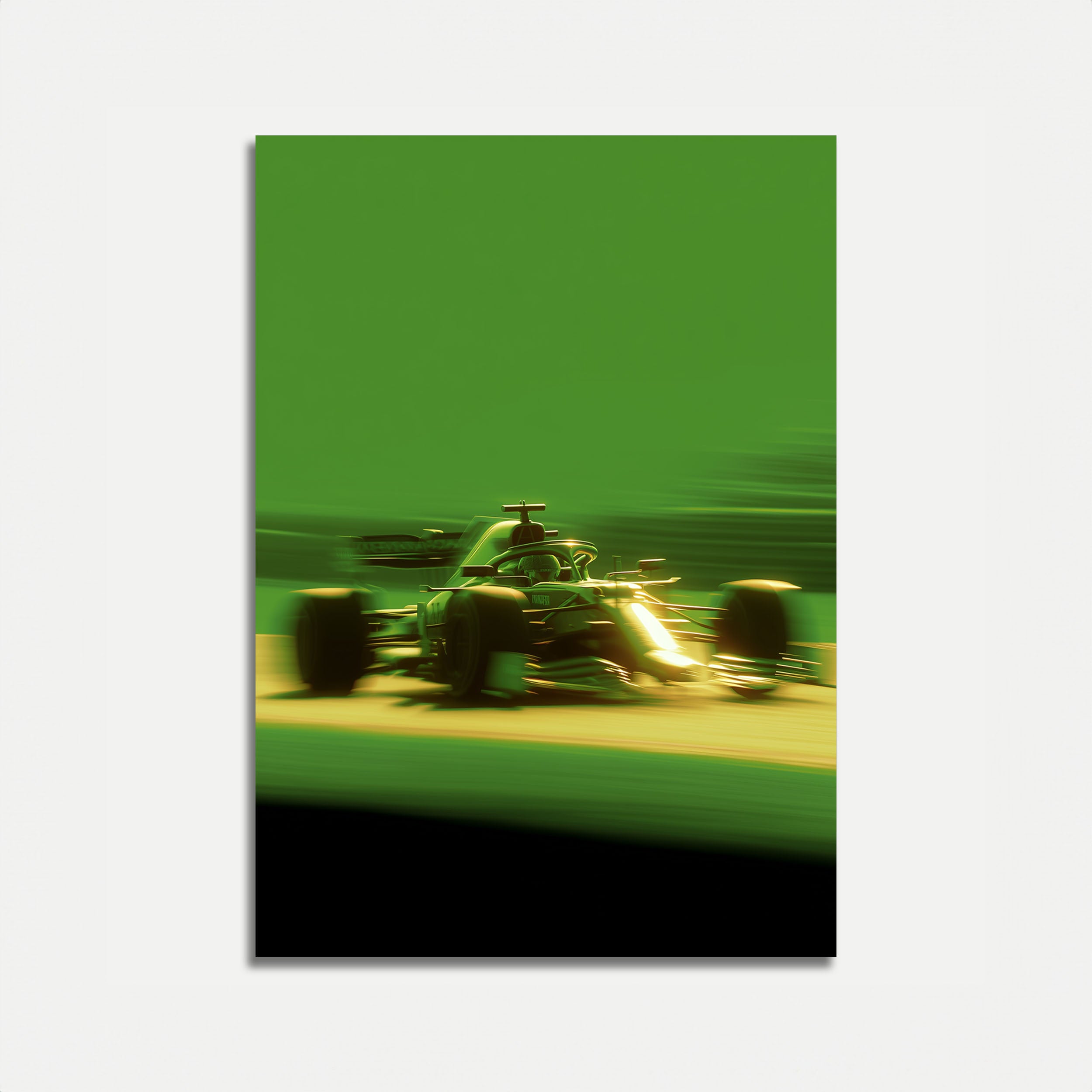 Formula 1 Racing Poster - Green Speed Motorsport Art Print – Artisout